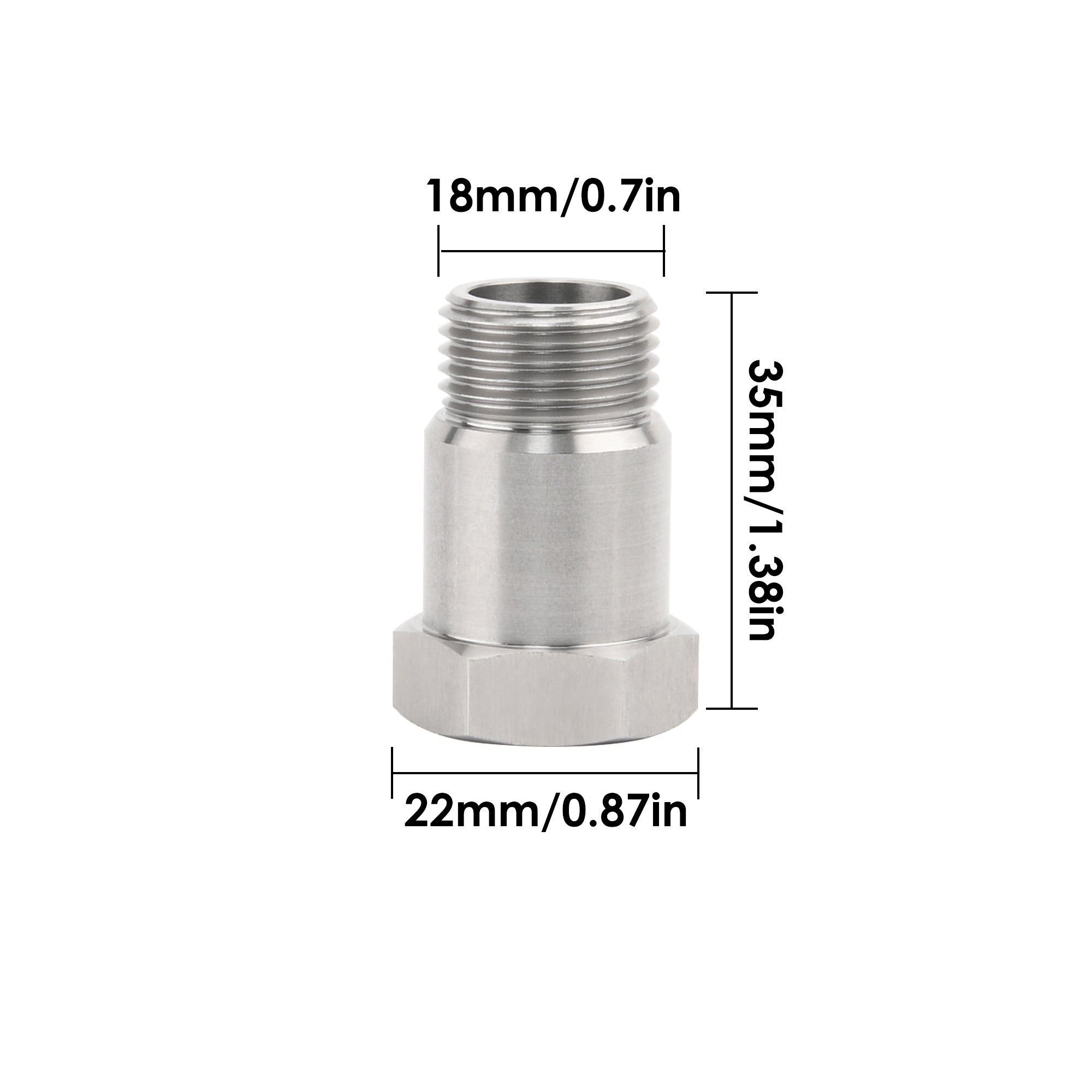 Stainless M18 X 1.5 Thread Adapter, Silvery – BESTARC