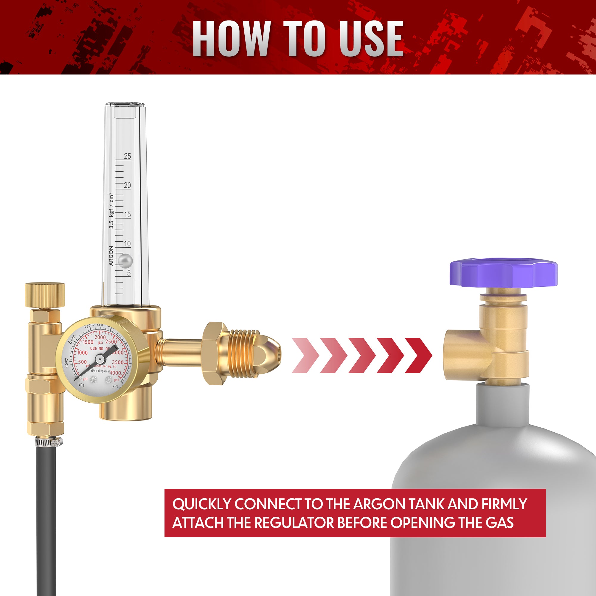 Argon/CO2 Mig Tig Flow Meter Gas Regulator Gauge Welding (ARG-2) – BESTARC